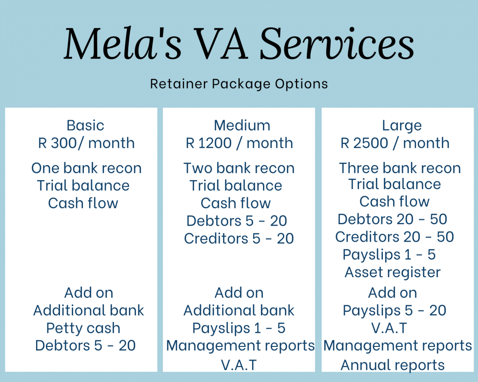 Retainer Package Benefits - Melanie's VA Services